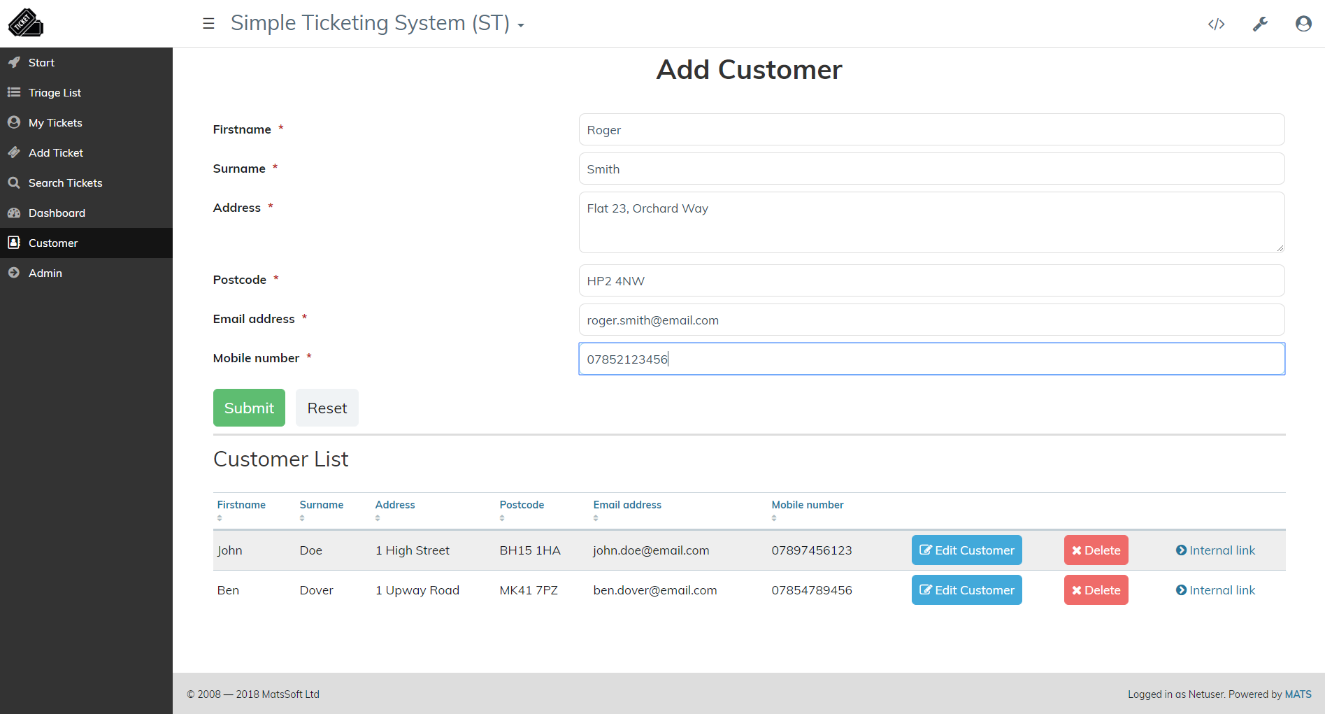 Simple Ticketing System - Netcall Community